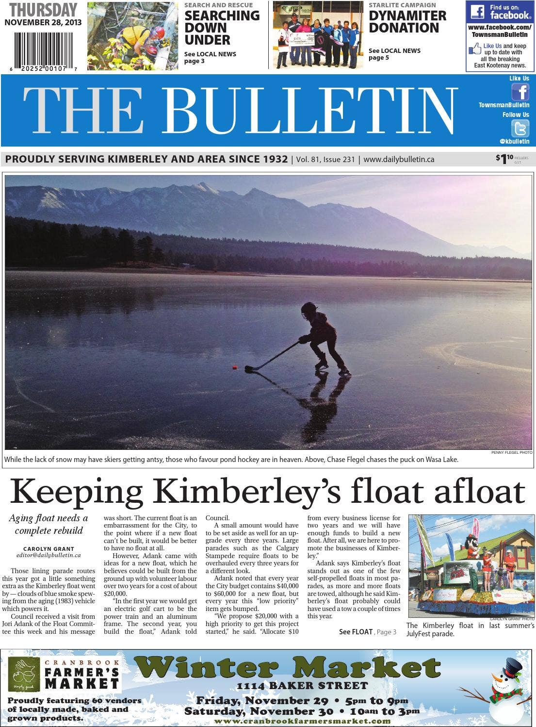 Kimberley Daily Bulletin, November 28, 2013 by Black Press Media Group ...