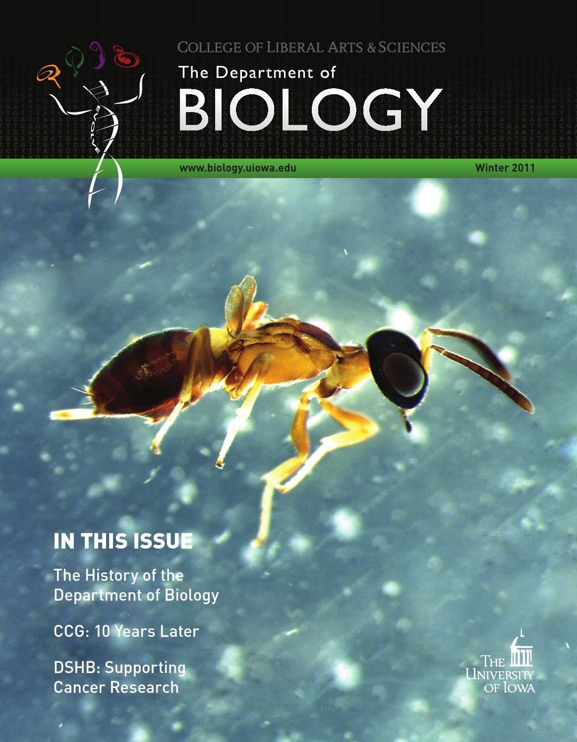 Biology Winter 2011 Newsletter by University of Iowa Department of ...