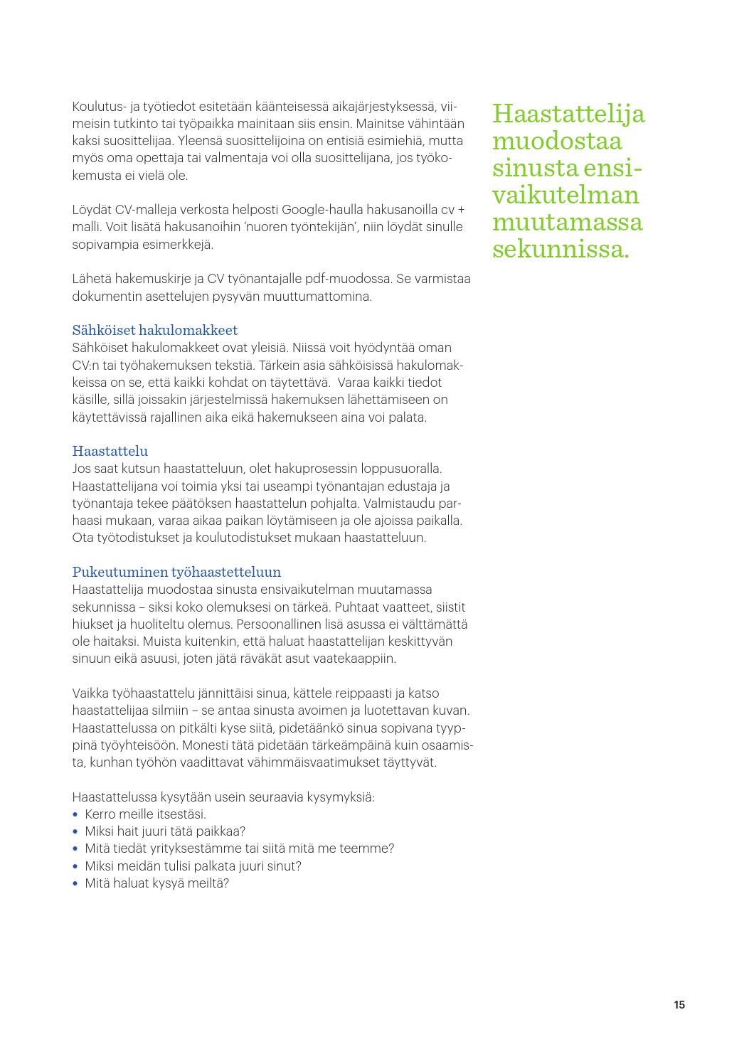 Hyvaa tyota tyoelamaopas nuorille by Akava - Issuu