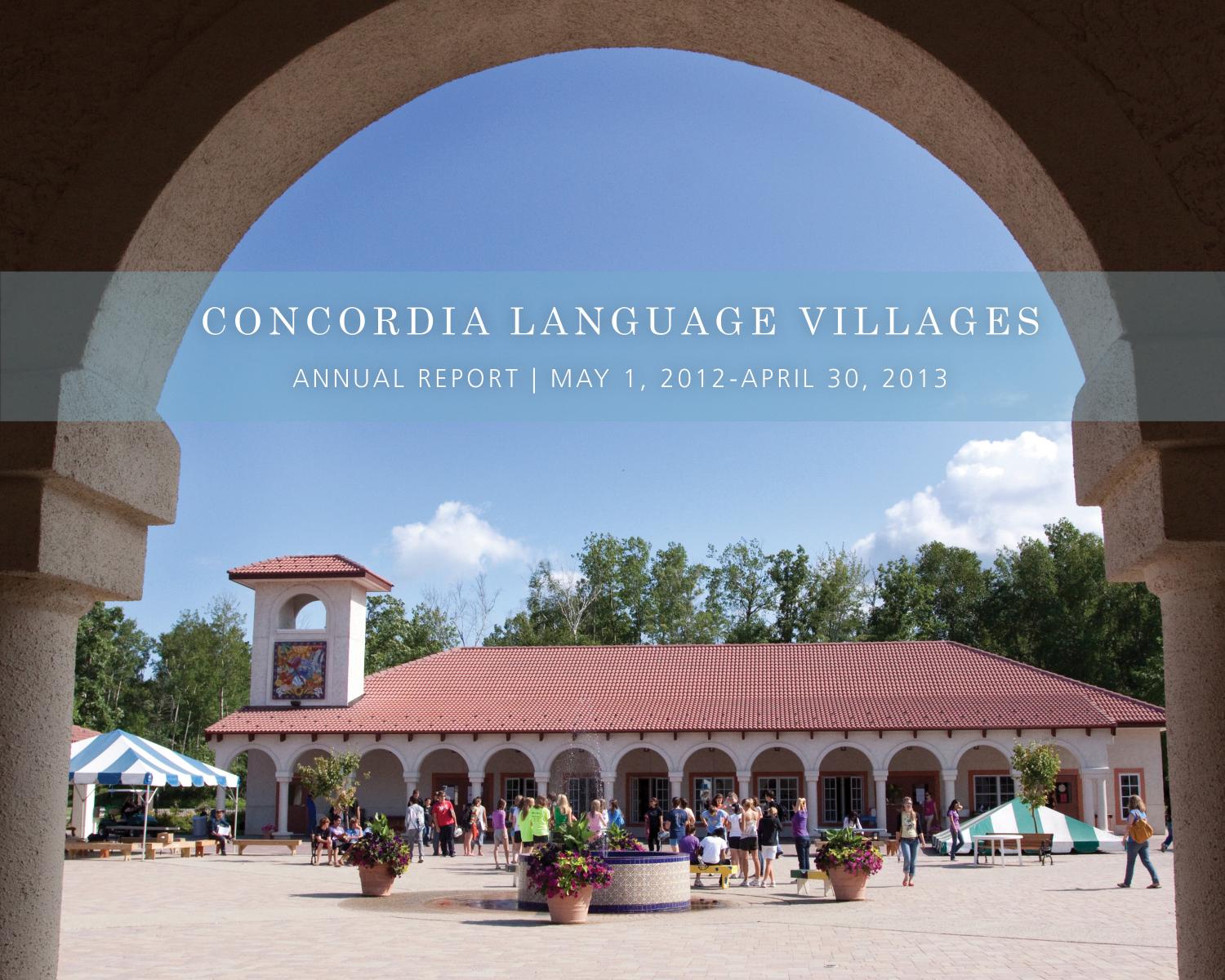 Concordia Language Villages 2012-2013 Annual Report by Concordia ...