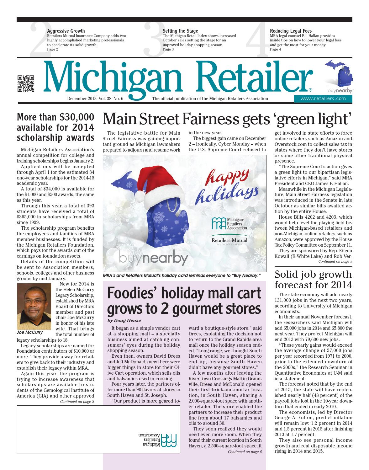 December 13 Michigan Retailer by Michigan Retailers Association - Issuu