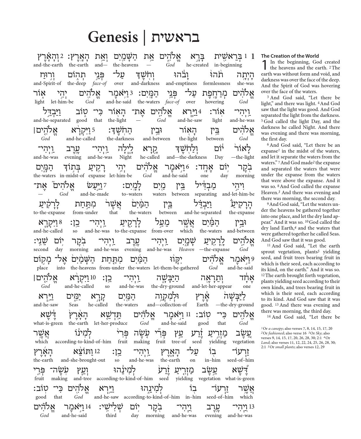 Hebrew-English Interlinear OT Interior by Crossway - Issuu