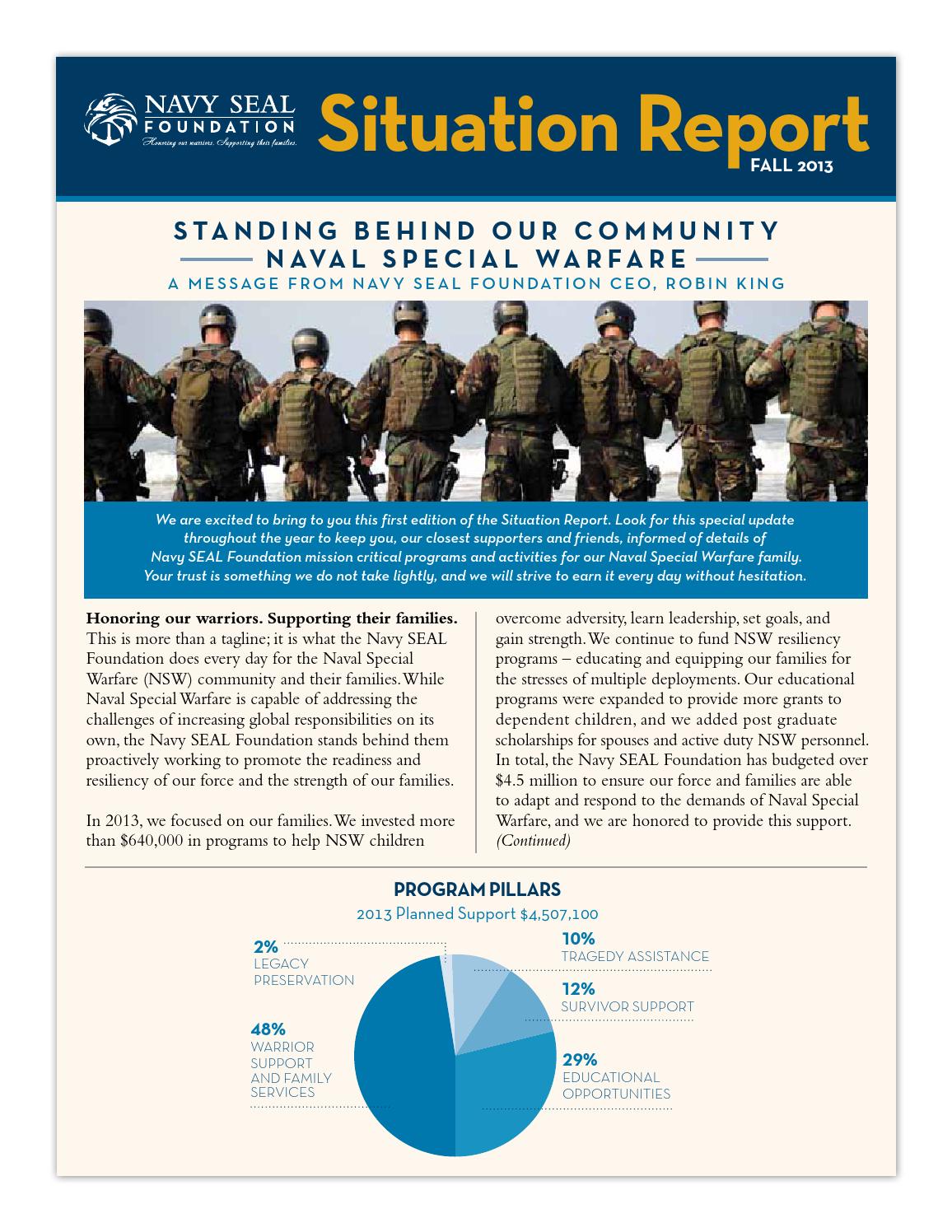Navy SEAL Foundation Situation Report Fall 2013 by Navy SEAL Foundation ...