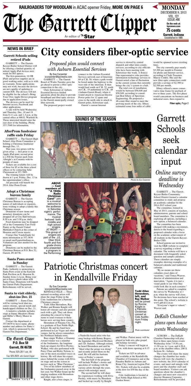 The Garrett Clipper December 9, 2013 by KPC Media Group - Issuu