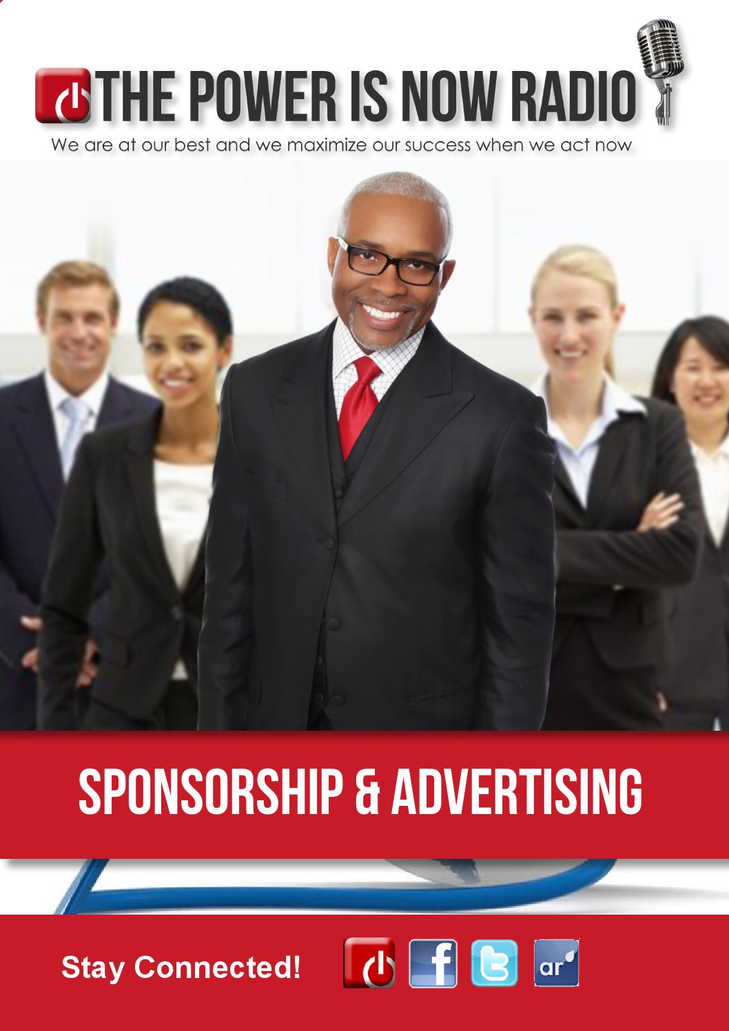 Sponsorship and advertising 12 10 2013 v1 by The Power Is Now Media Inc ...