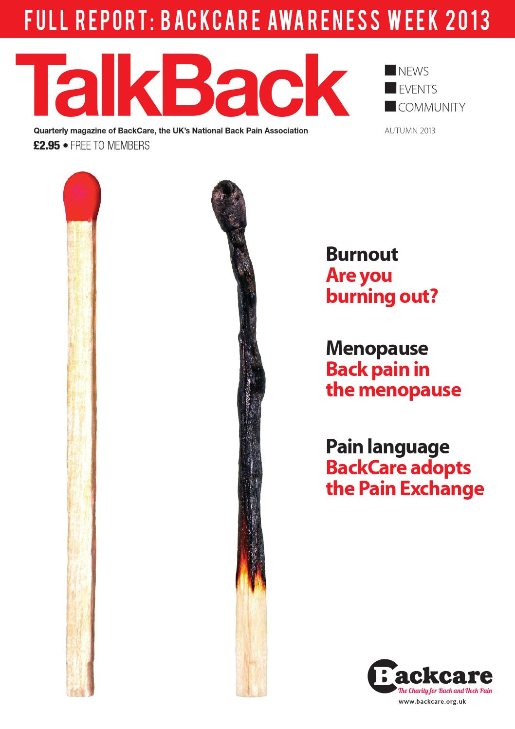 Talkback Issue 4 2013 Backcare By Backcare Issuu