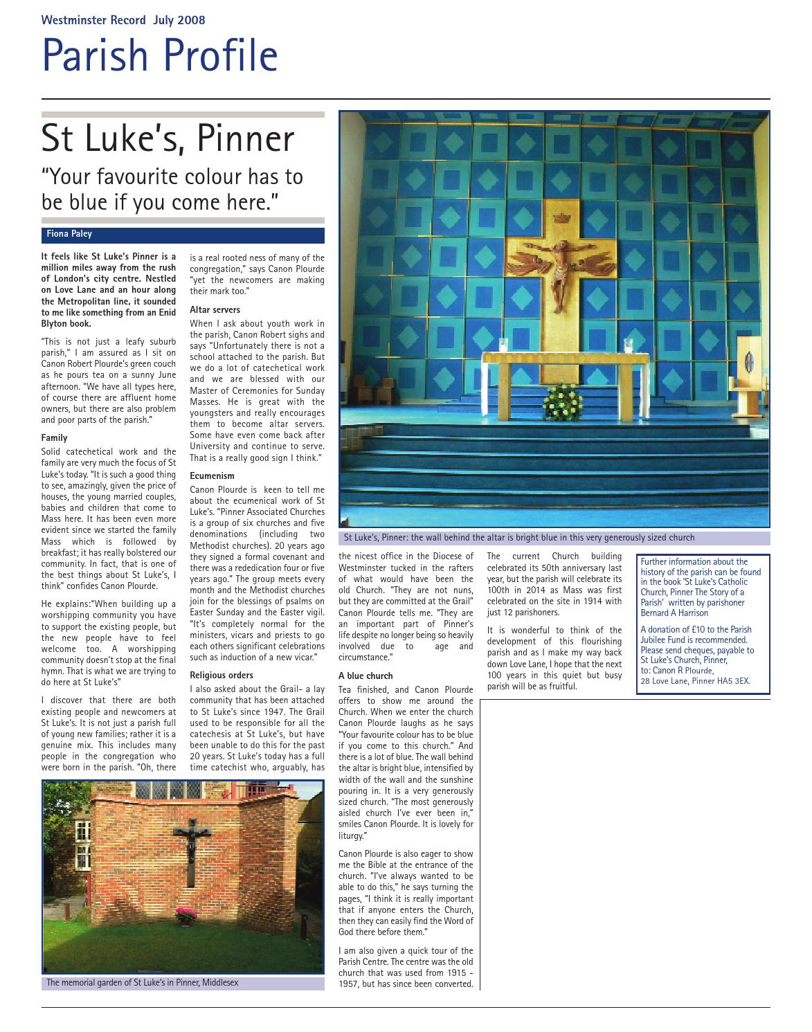 Parish profile pinner by RCWestminster - Issuu