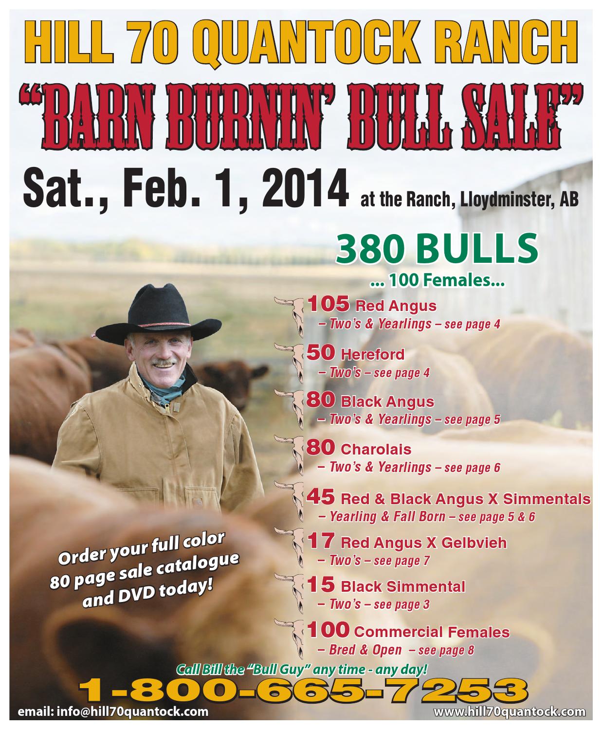 Hill 70 Quantock Ranch "Barn Burnin' Bull Sale" Brochure by Today's ...