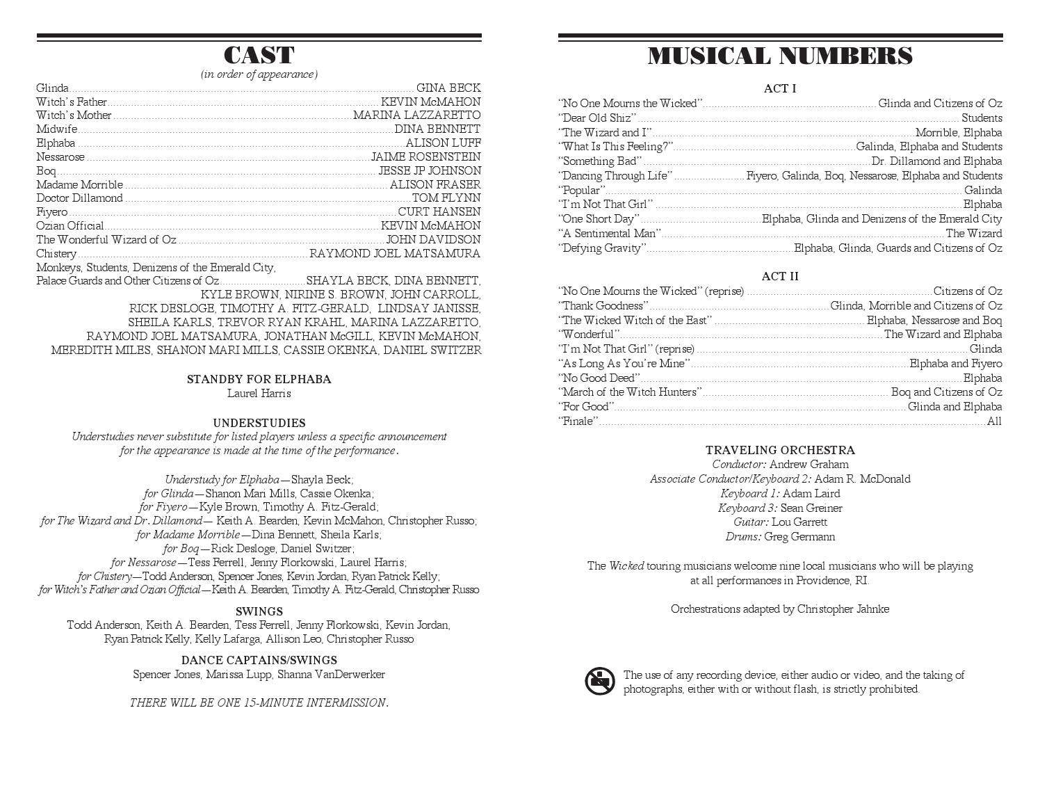 Wicked Program Book PPAC by Providence Performing Arts Center - Issuu