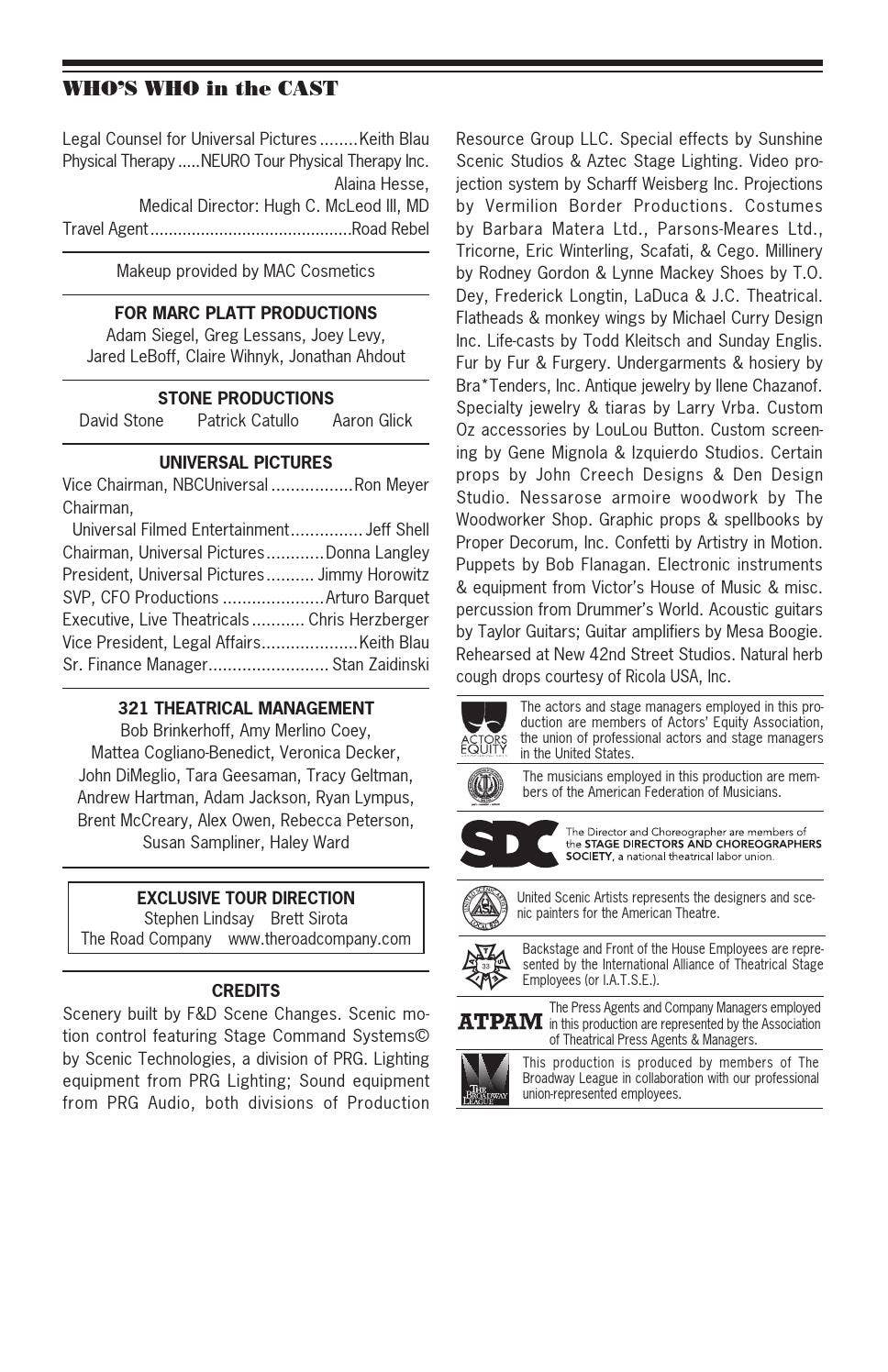 Wicked Program Book PPAC by Providence Performing Arts Center - Issuu