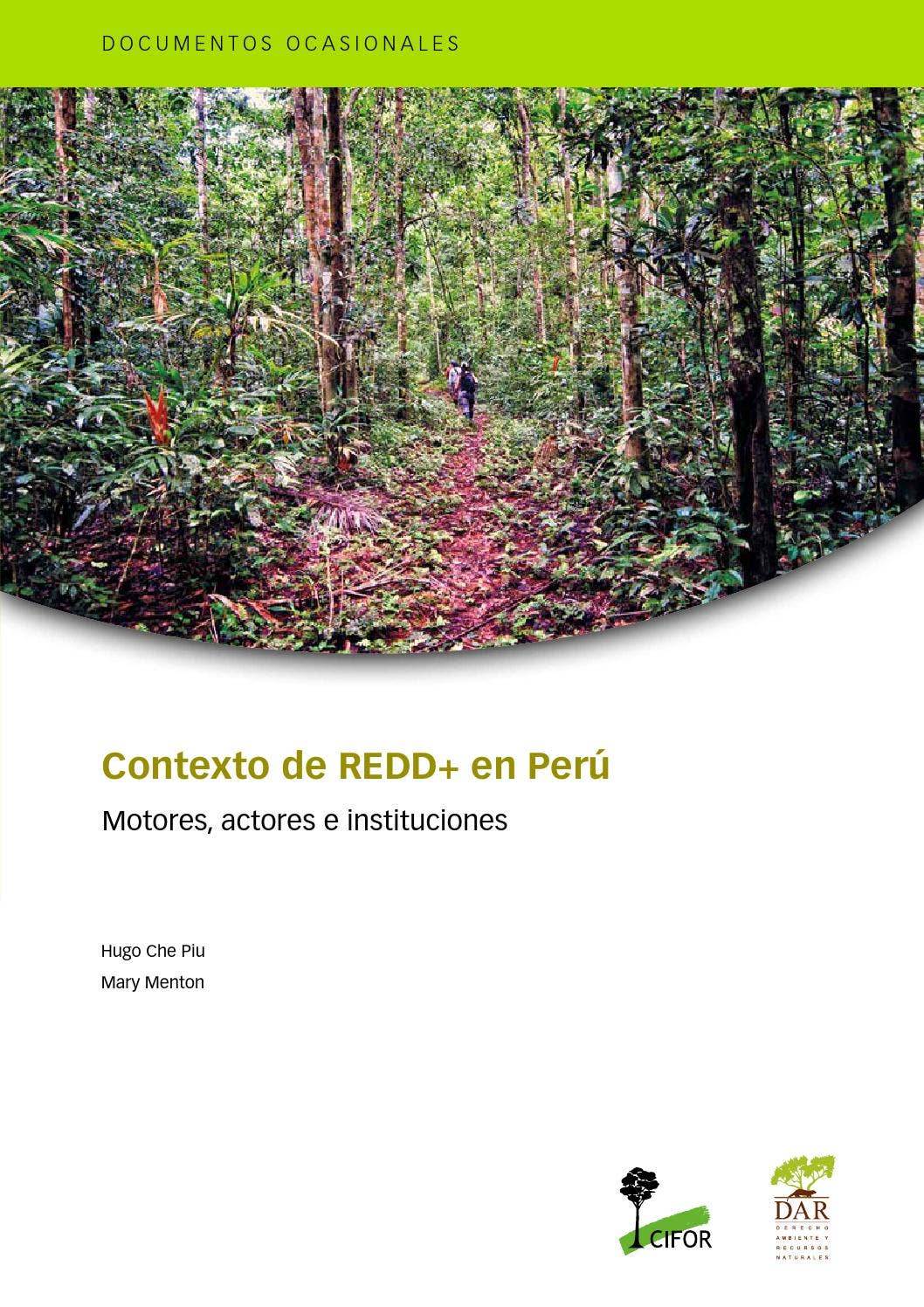 Contexto de REDD+ en el Perú. Motores, actores e instituciones by DAR ...