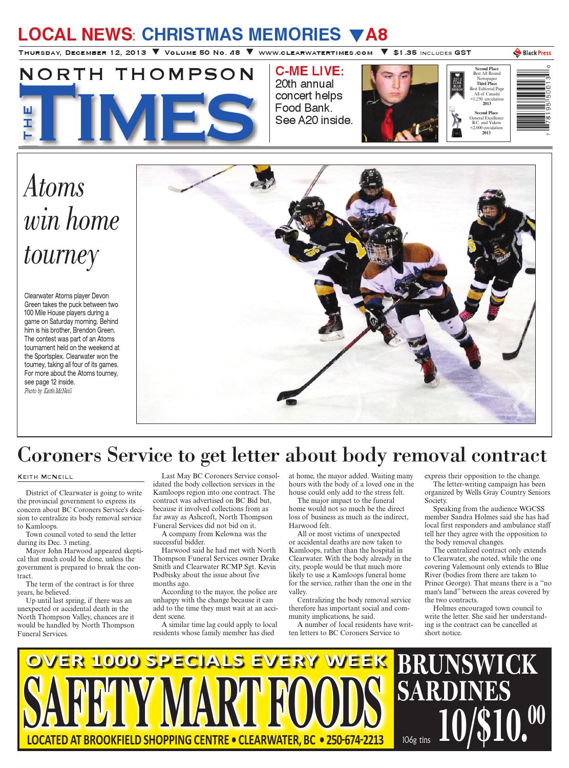 Clearwater Times, December 12, 2013 by Black Press Media Group - Issuu