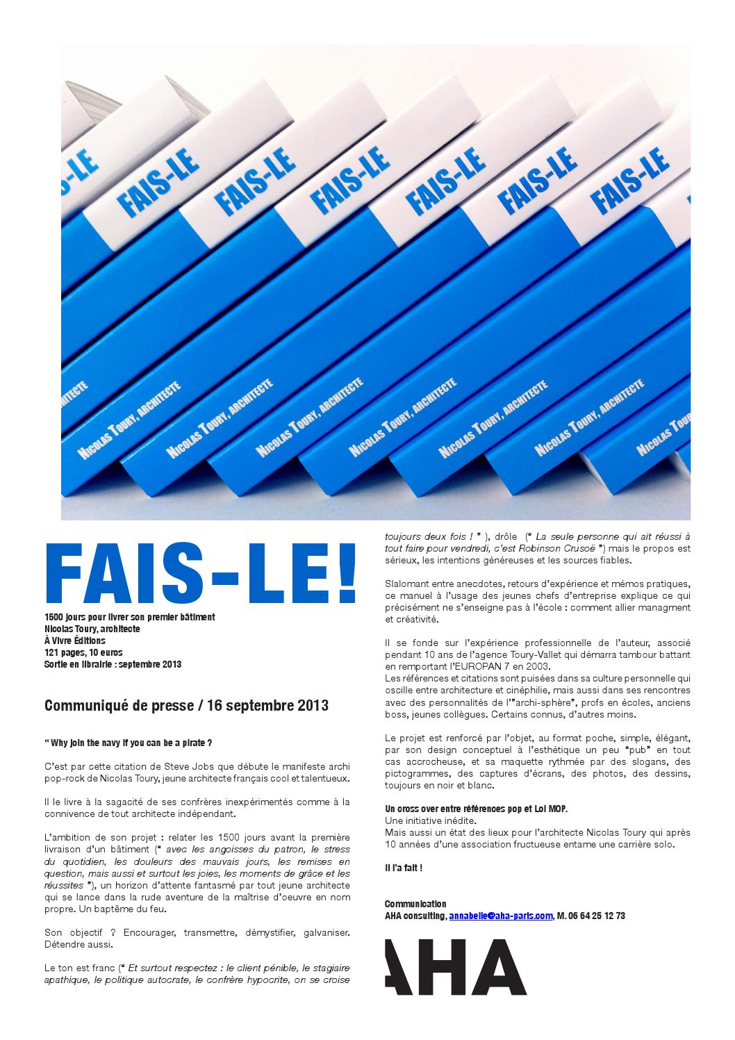 Fais le communiqué de presse by Europan France - Issuu