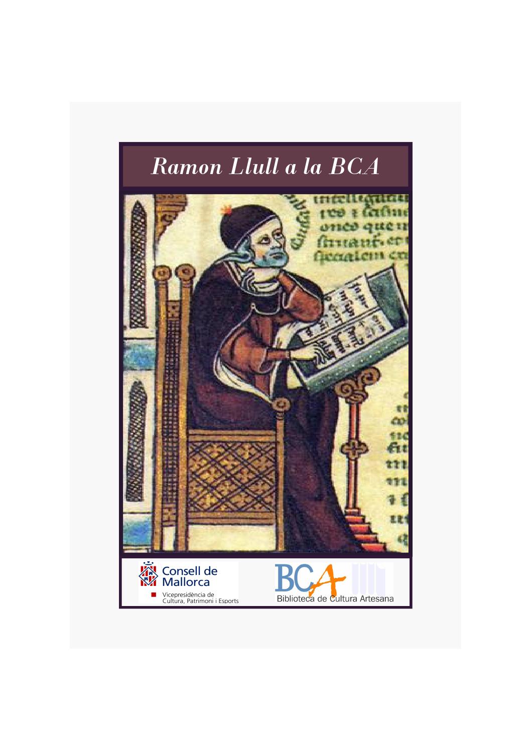 Ramon Llull by Biblioteca de Cultura Artesana - Issuu