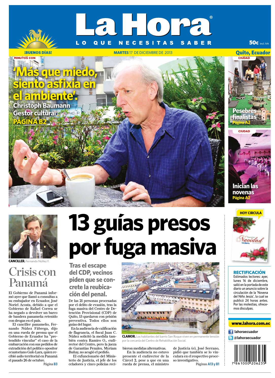 La Hora Quito 17 diciembre 2013 by LA HORA Ecuador - Issuu