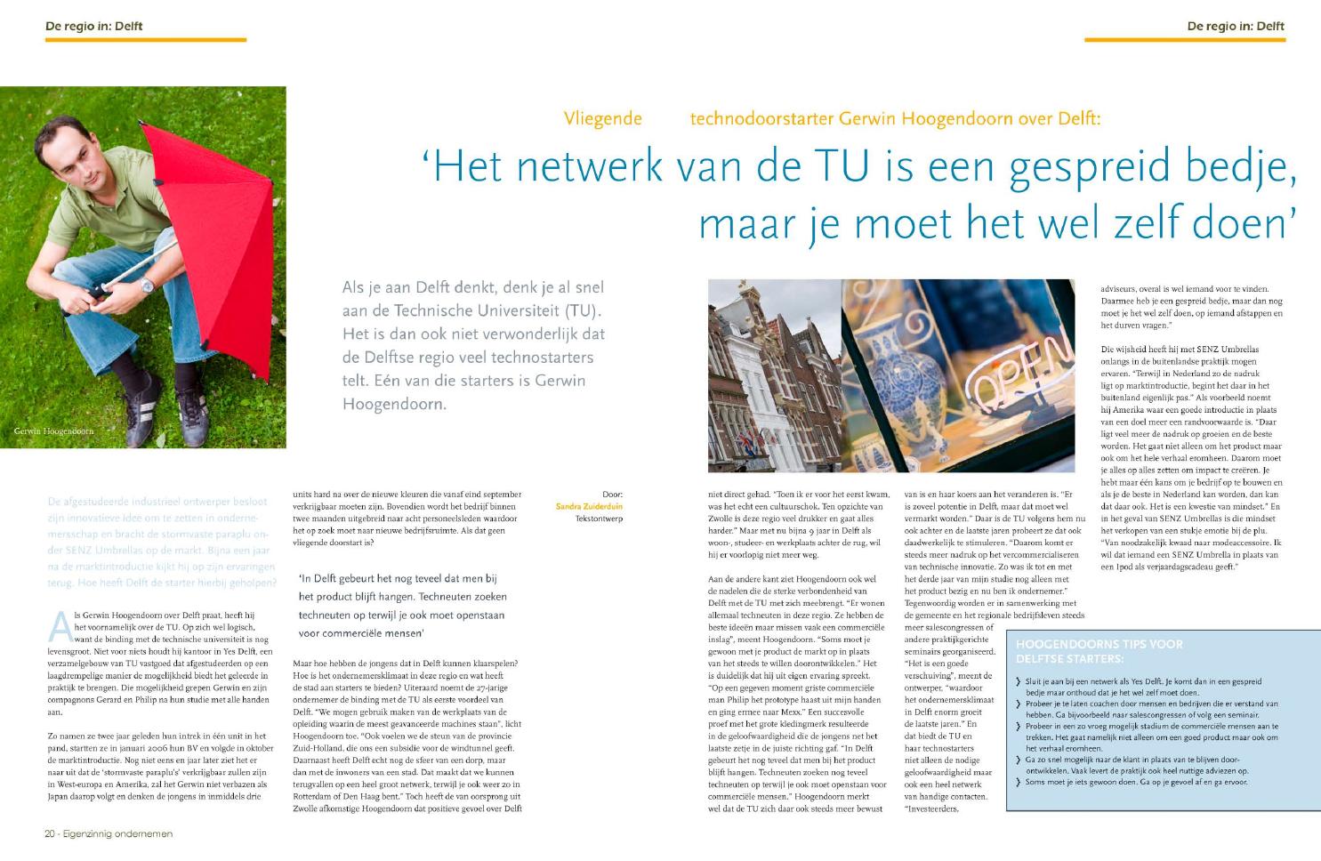 Reportage starten delft by Sandra Zuiderduin Tekstontwerp - Issuu