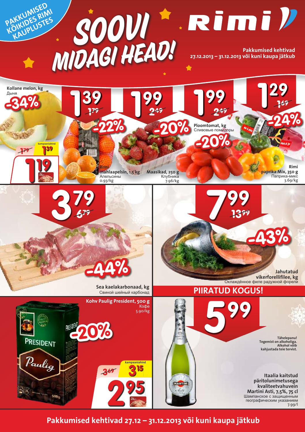 Rimi hüper- ja supermarketi pakkumised by Rimi - Issuu