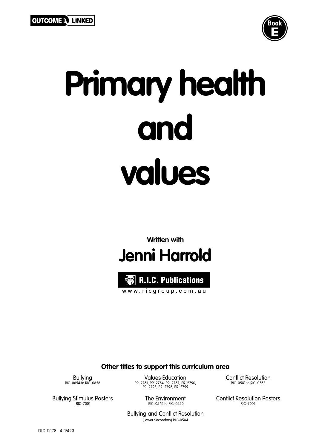 Primary Health and Values: Book E - Ages 9-10 by Teacher Superstore - Issuu