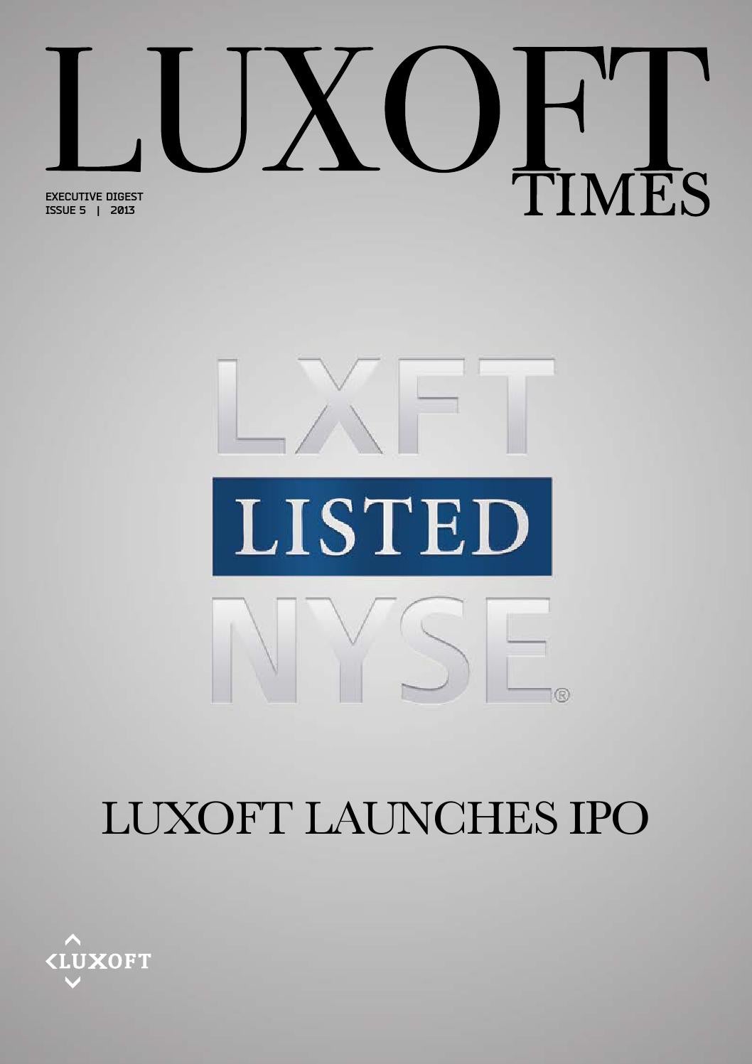 Executive Digest #5 by Luxoft Software Development Company by Luxoft ...