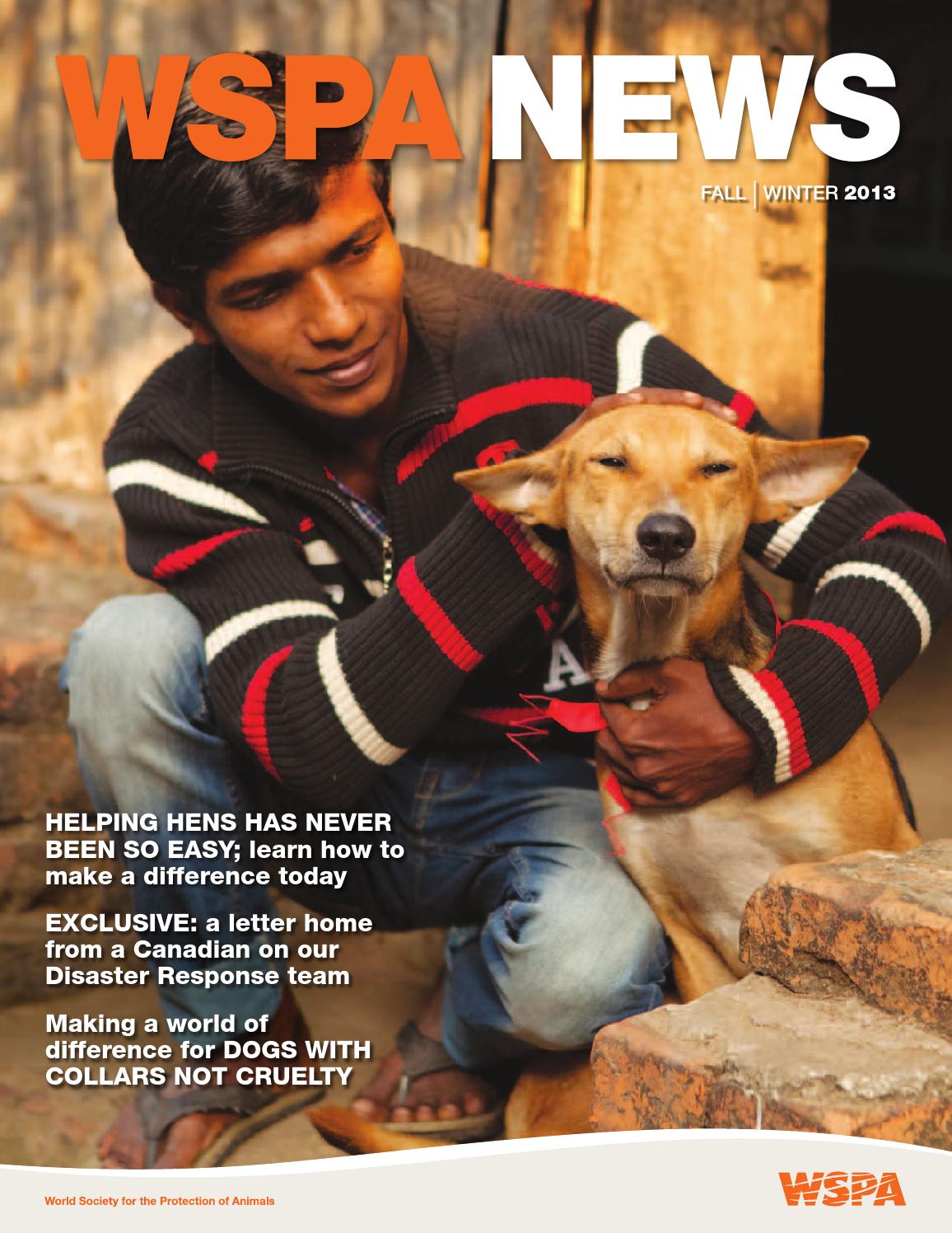 WSPA NEWS - Fall/Winter 2013 by World Animal Protection Canada - Issuu