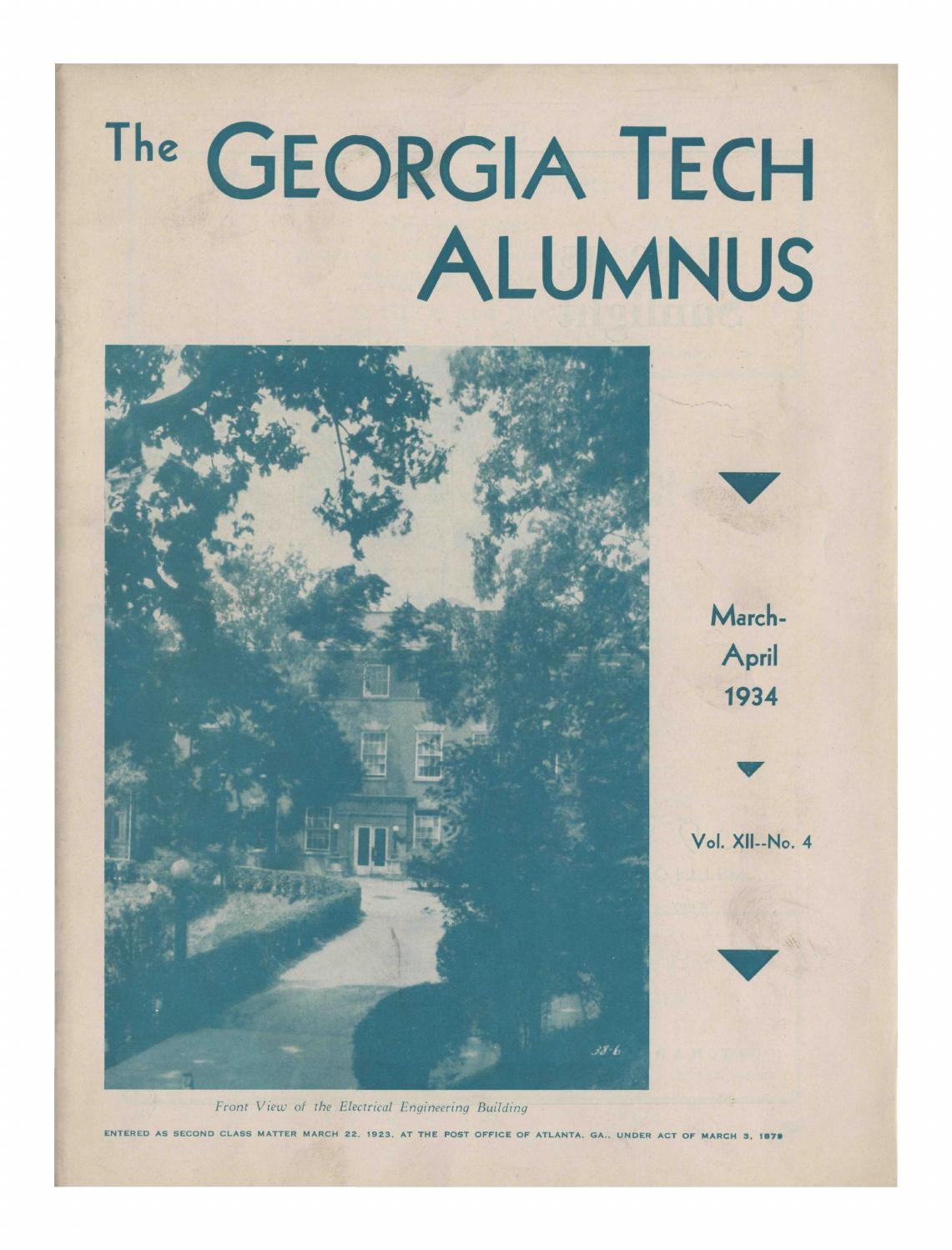 Georgia Tech Alumni Magazine Vol. 12, No. 04 1934 by Georgia Tech ...