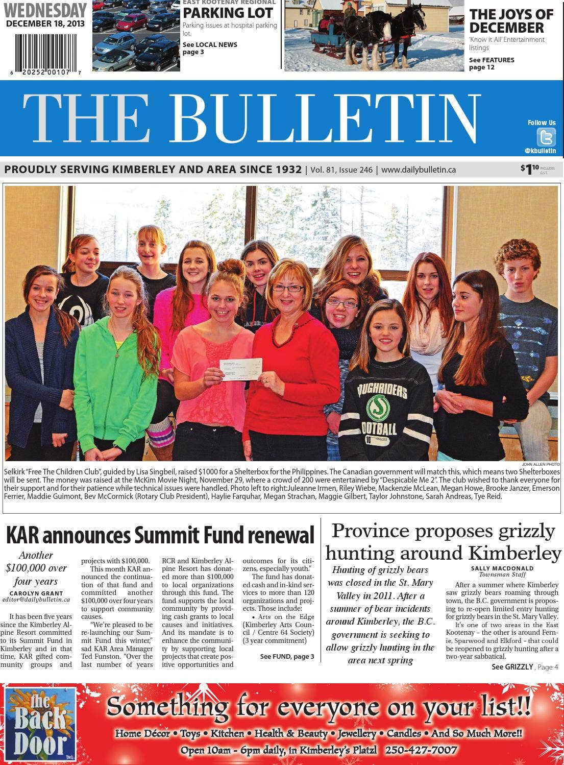 Kimberley Daily Bulletin, December 18, 2013 by Black Press Media Group ...