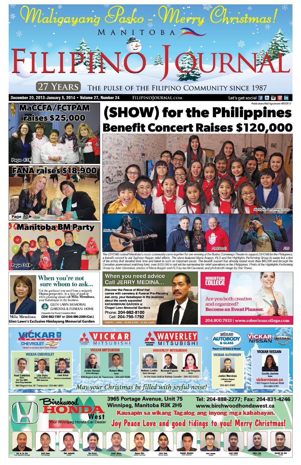 Filipino Journal Manitoba December 20, 2013 - January 05,2014 by ...