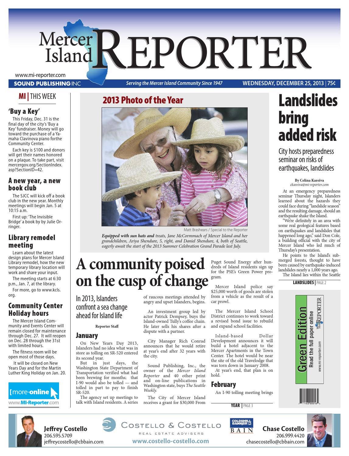 Mercer Island Reporter, December 25, 2013 by Sound Publishing - Issuu