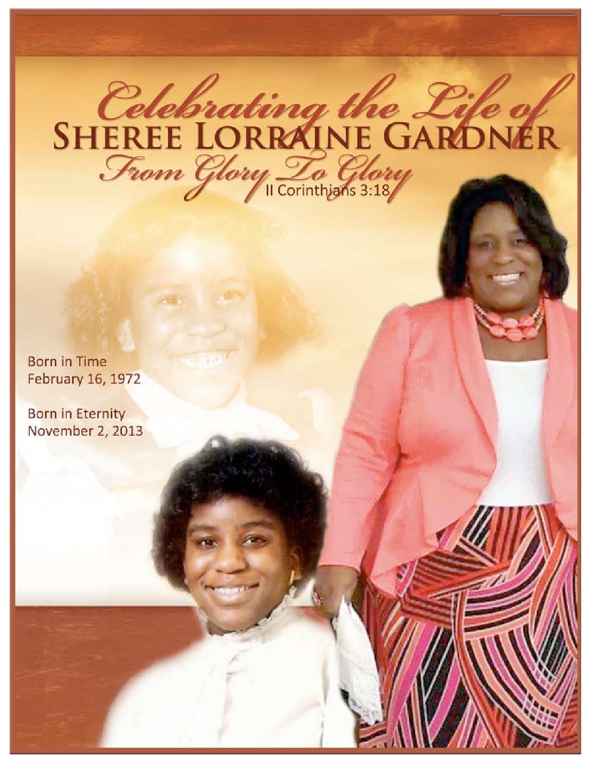 Sheree Lorraine Gardner program by MLDCommunications - Issuu
