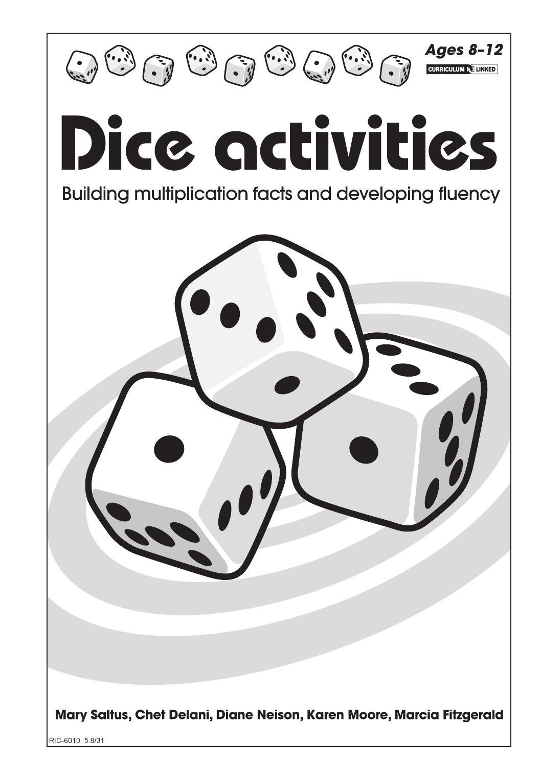 Dice Activities - Number Facts and Problem Solving: Building ...