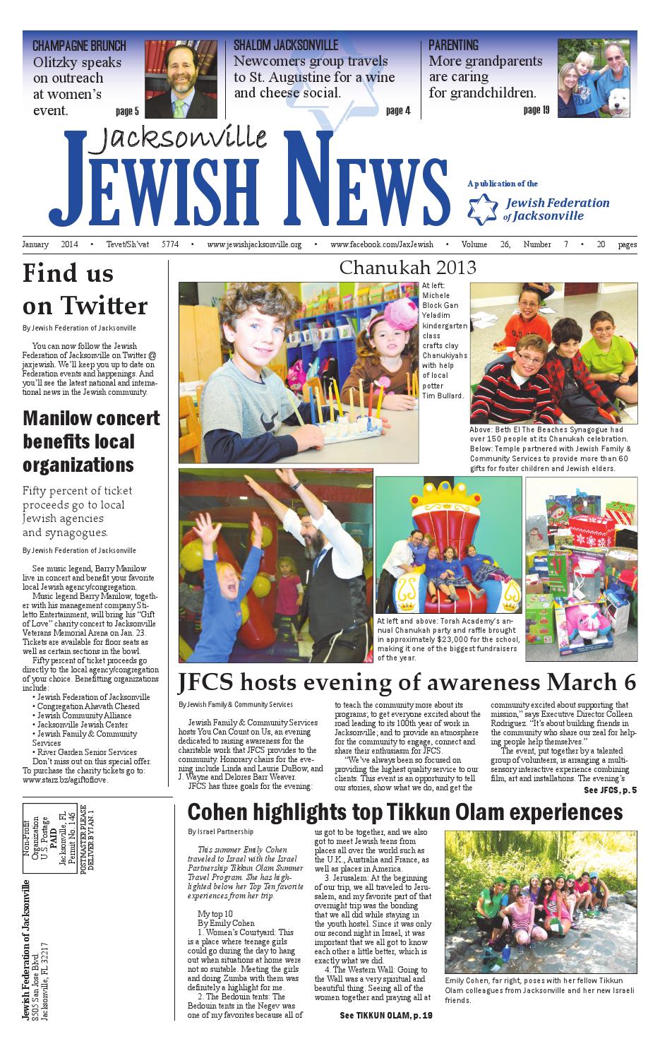 Jacksonville Jewish News January 2014 by Northeast Florida JewishLife ...