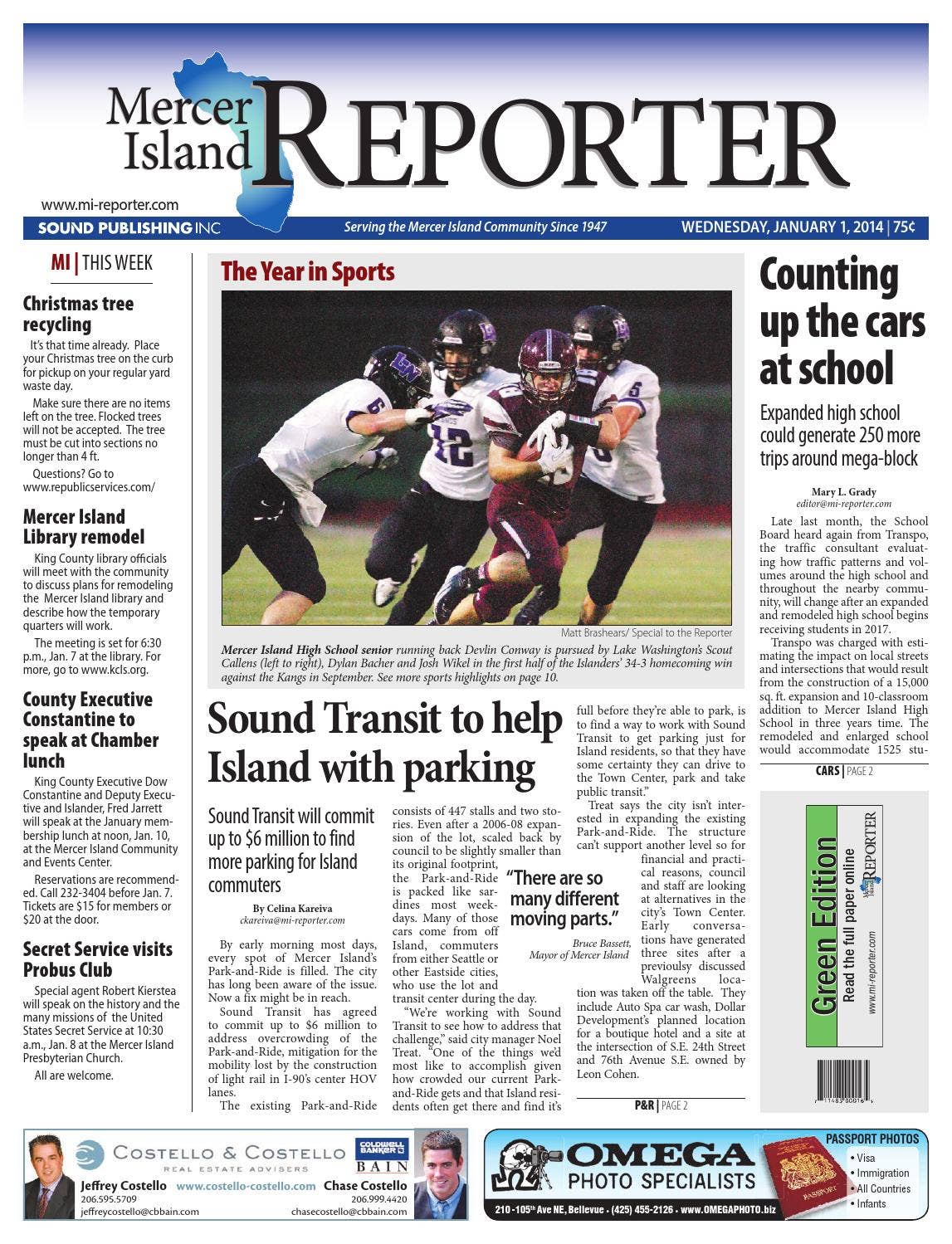 Mercer Island Reporter, January 01, 2014 by Sound Publishing - Issuu