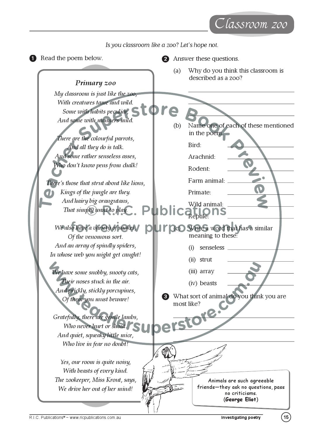 Investigating Poetry: Ages 11+ by Teacher Superstore - Issuu