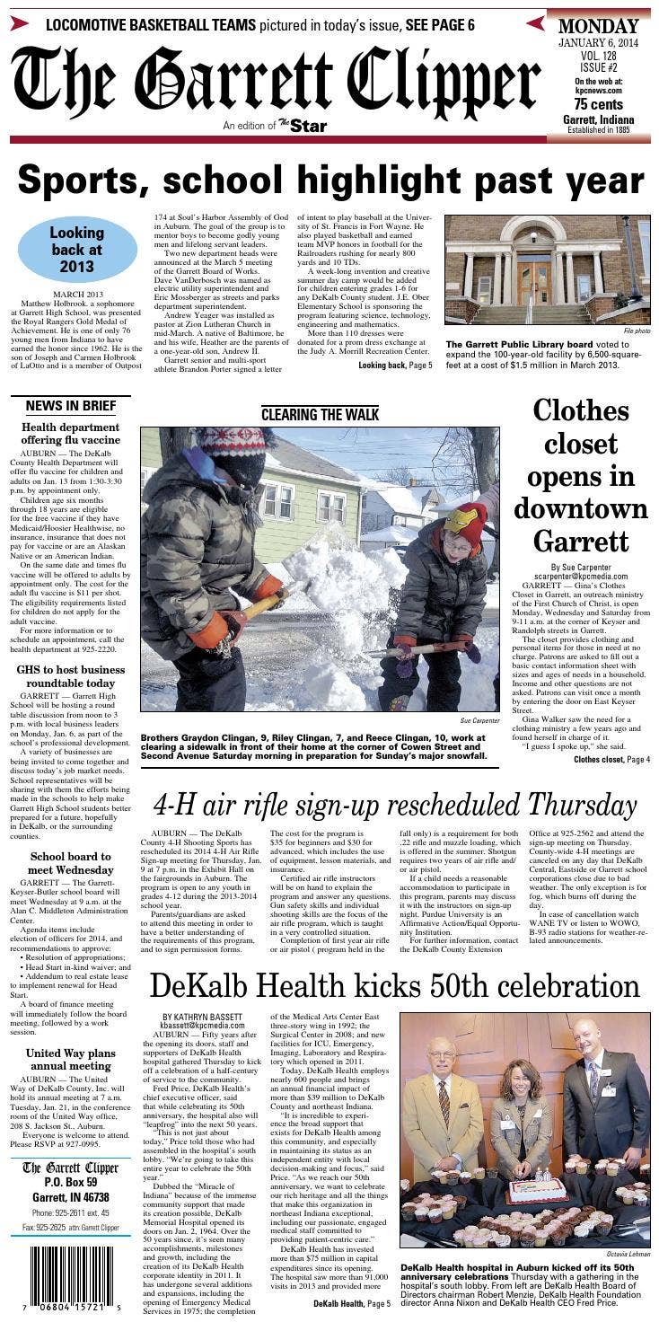 The Garrett Clipper January 6, 2014 by KPC Media Group - Issuu