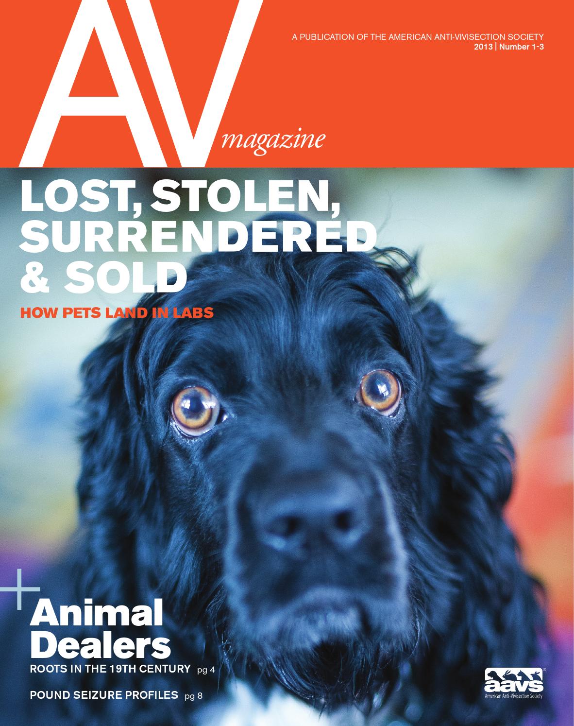 AV Magazine Issue 1-3 2013 by American Anti-Vivisection Society - Issuu