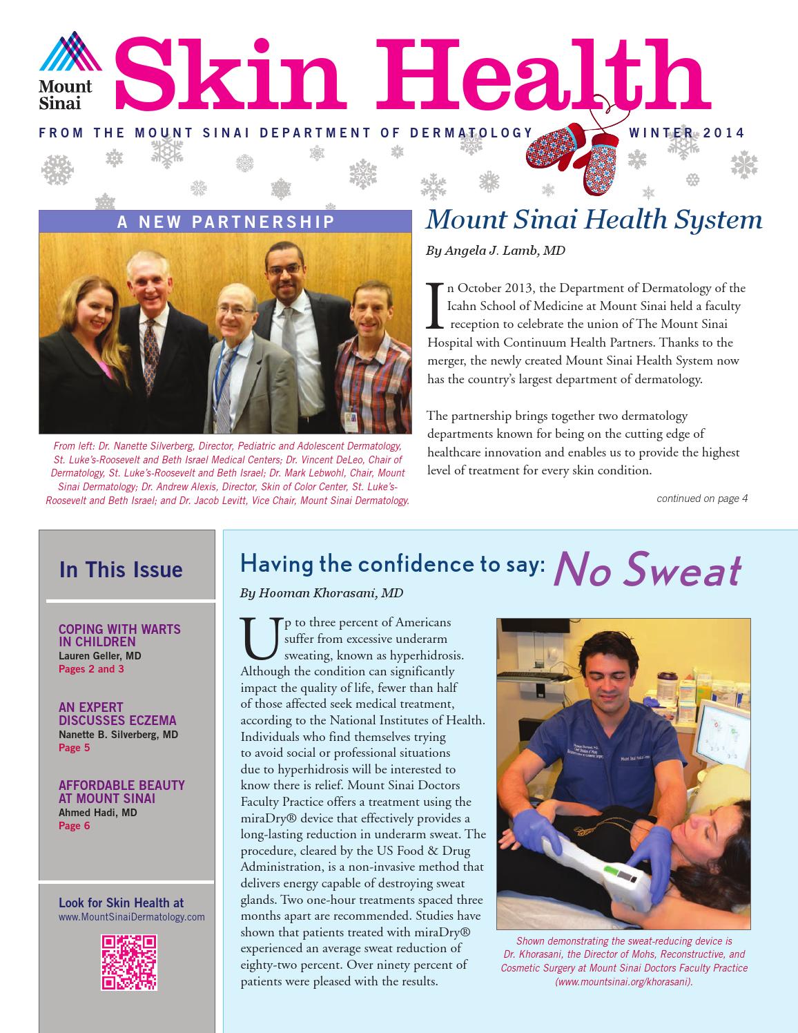 Dermatology Winter 2014 Newsletter by Mount Sinai Health System - Issuu