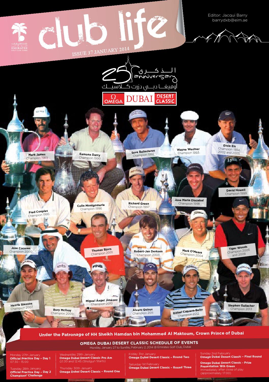Club life january by Dubai Golf - Issuu