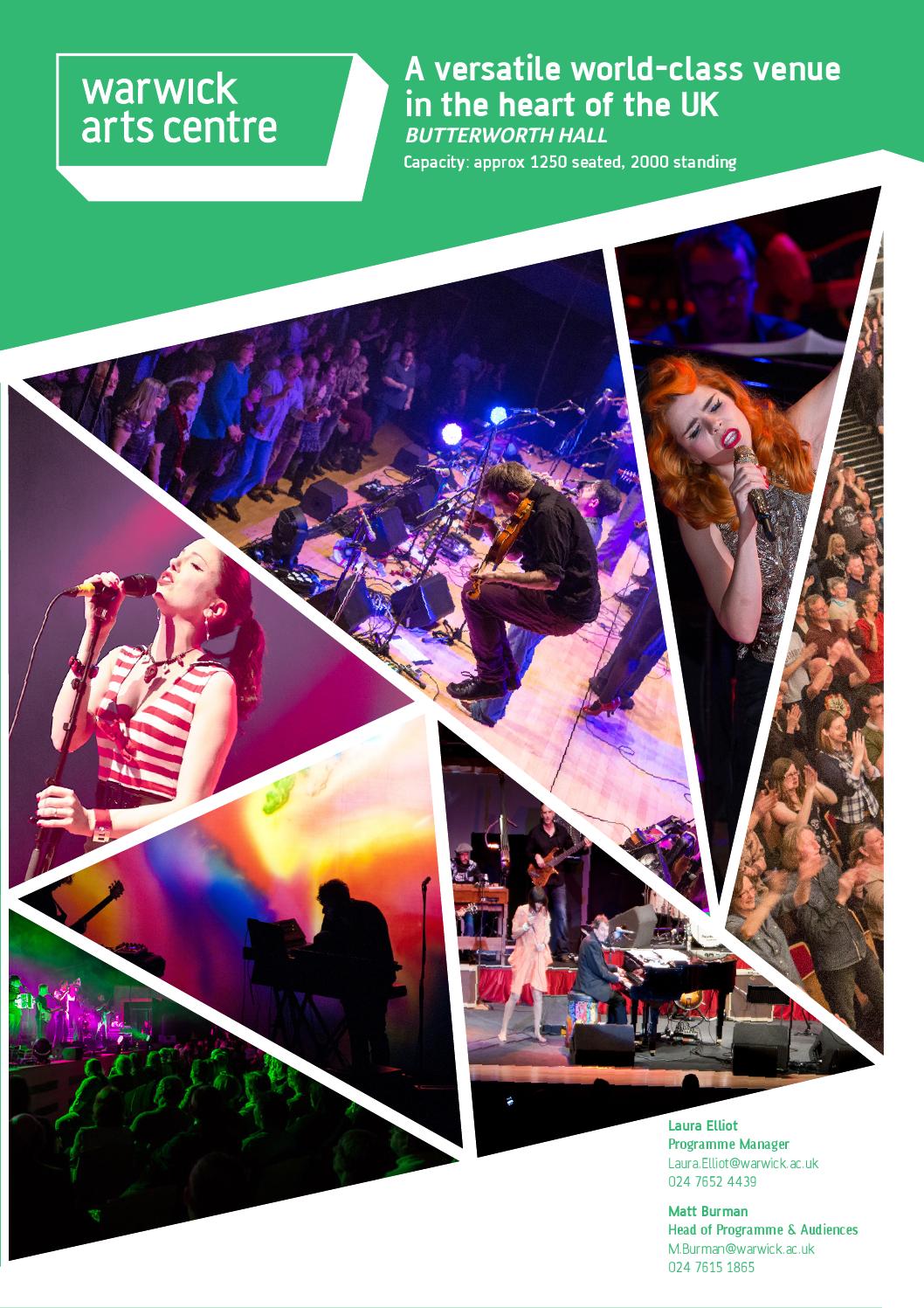 Butterworth Hall Venue Brochure by Warwick Arts Centre - Issuu