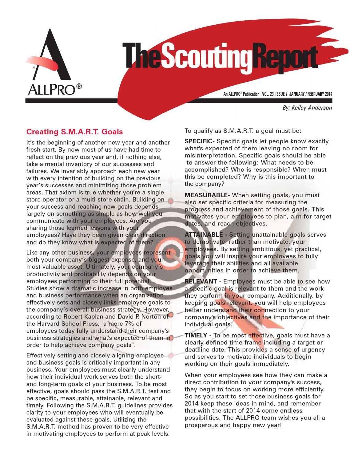 January/February Scouting Report by ALLPRO Corporation - Issuu