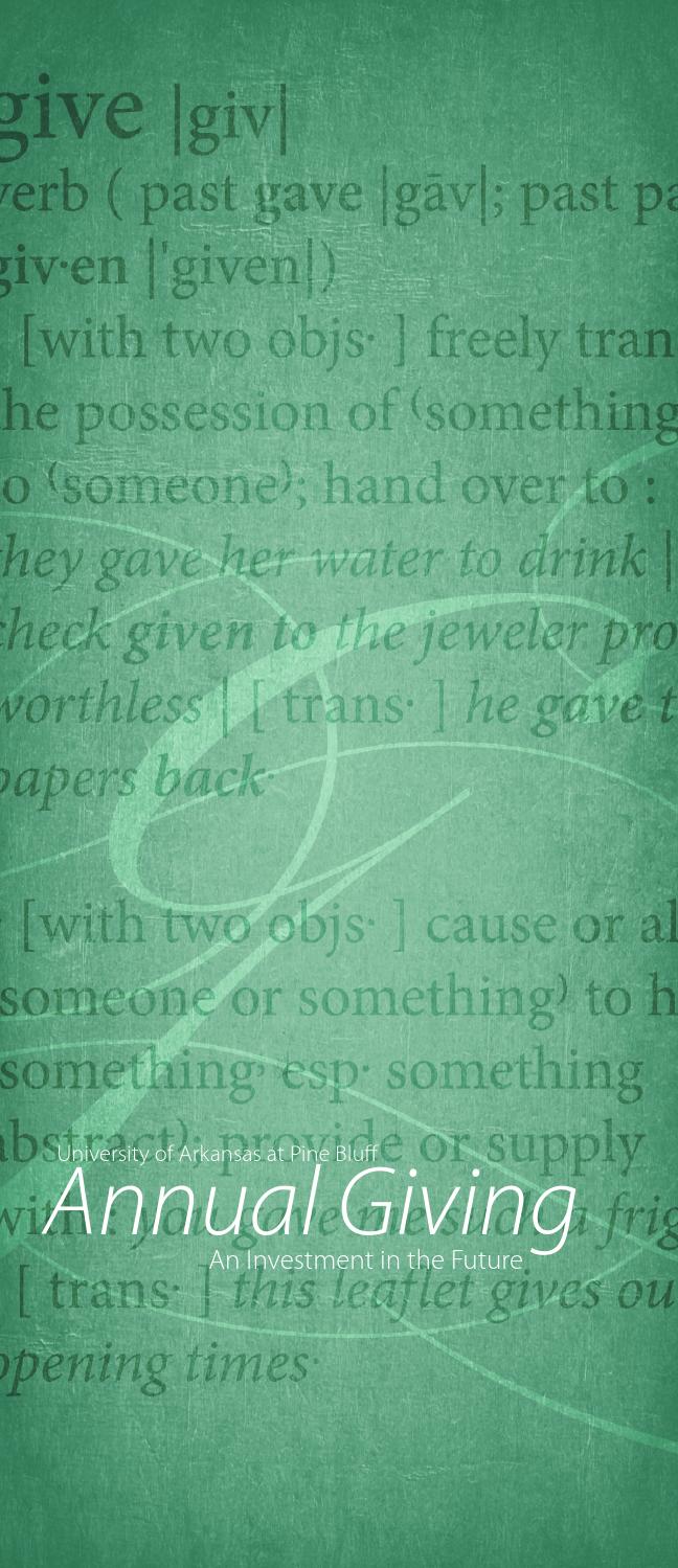 Annual Giving Brochure by Brian Williams - Issuu