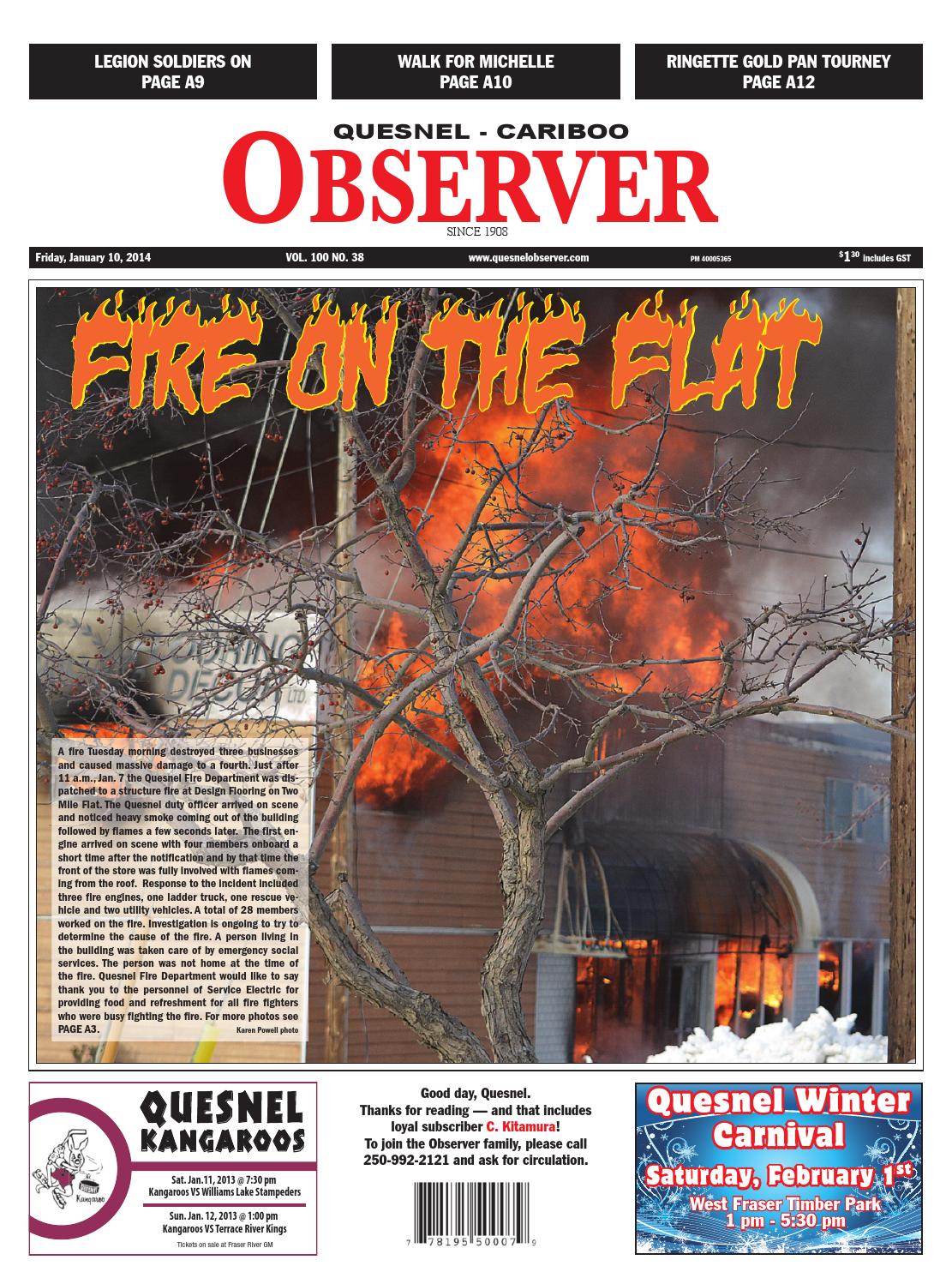 Quesnel Cariboo Observer, January 10, 2014 by Black Press Media Group ...