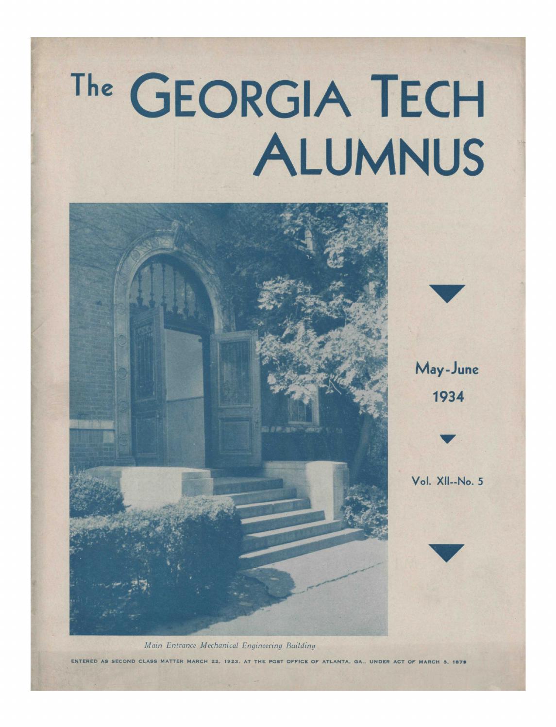 Georgia Tech Alumni Magazine Vol. 12, No. 03 1934 by Georgia Tech ...