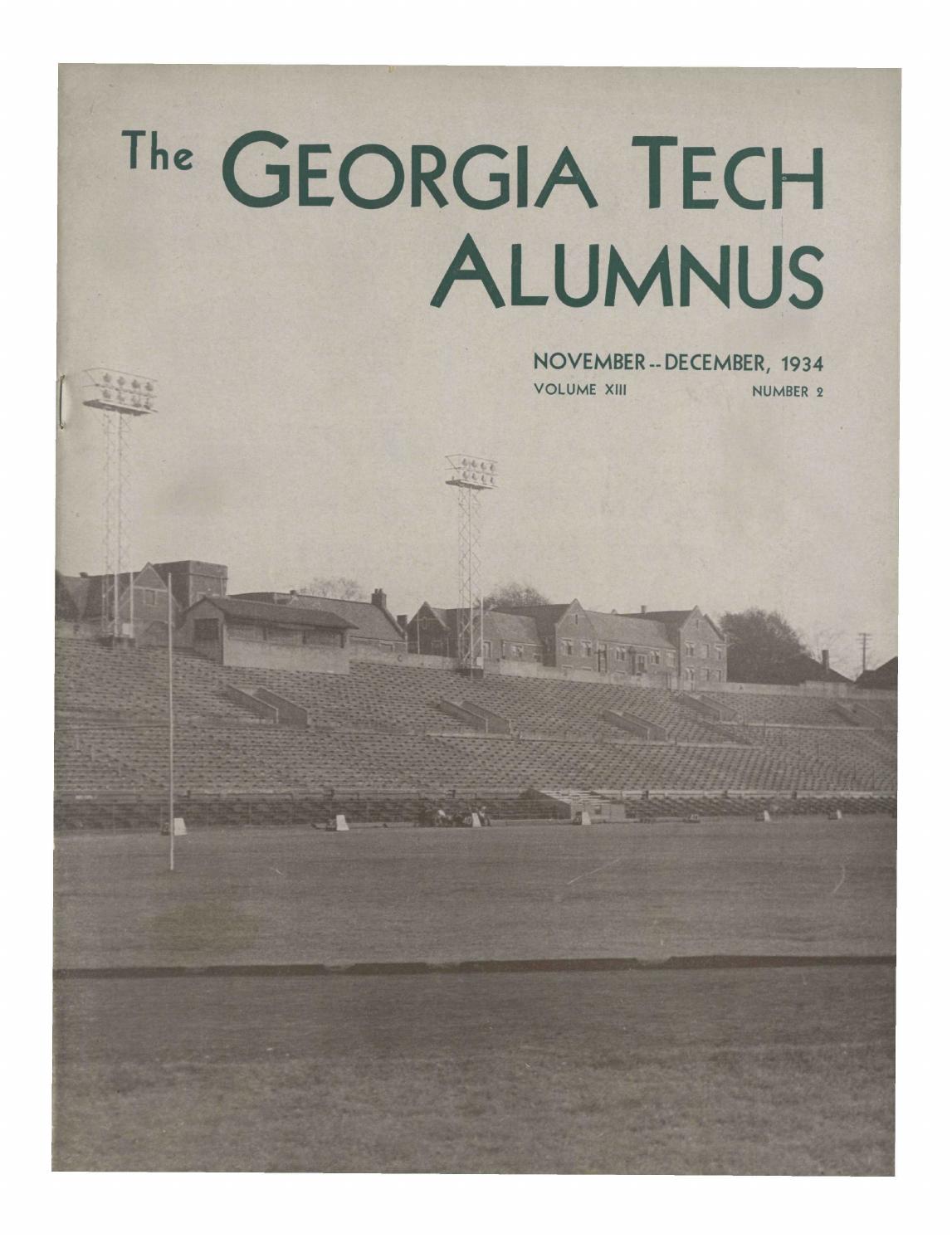 Georgia Tech Alumni Magazine Vol. 13, No. 02 1934 by Georgia Tech ...