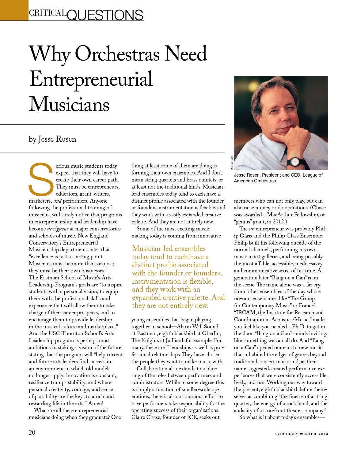 Symphony Winter 2014 by Symphony Magazine, from the League of American ...