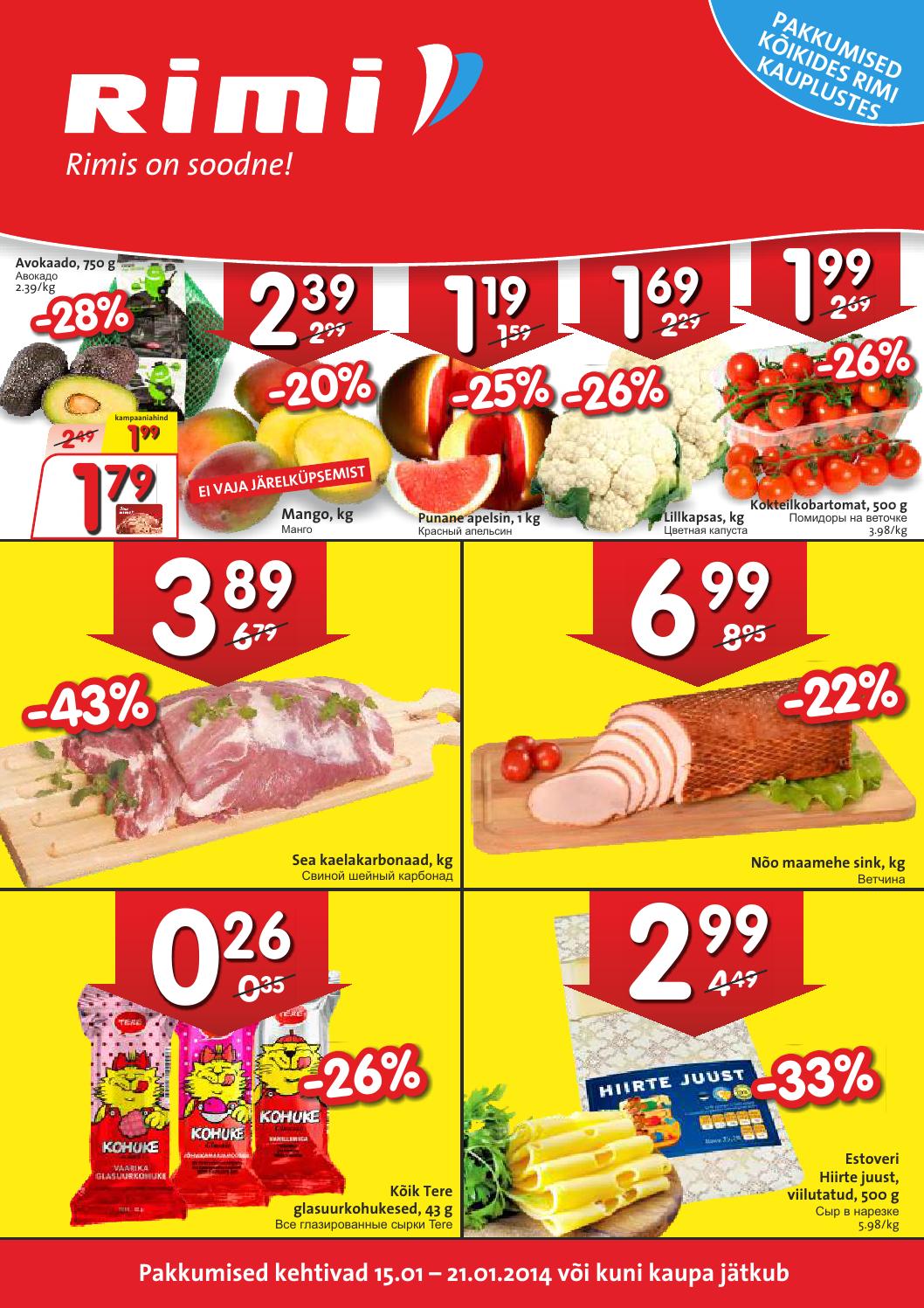 Rimi hüper ja supermarketite pakkumised by Rimi - Issuu