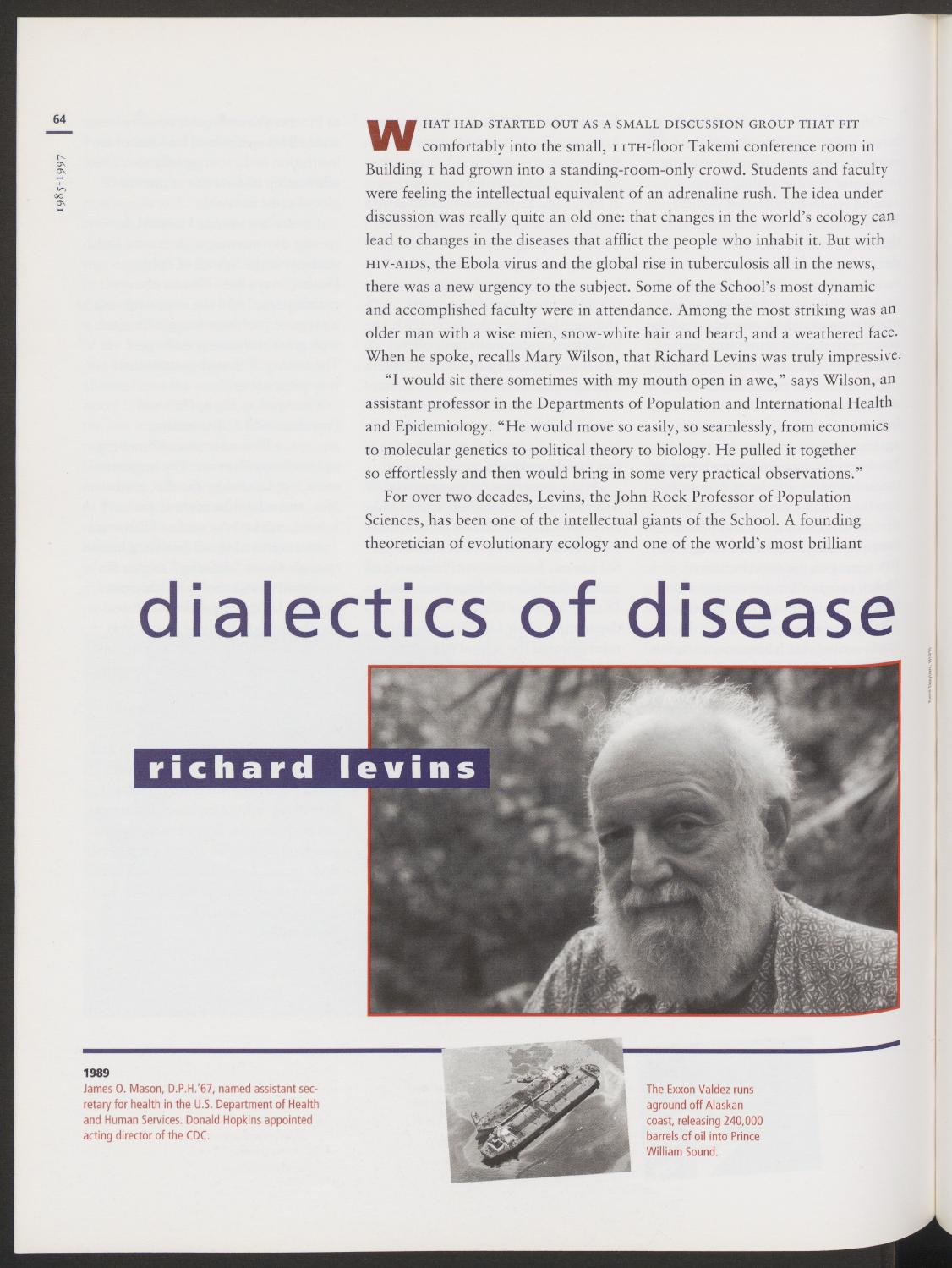 Harvard Public Health Review, 75th Anniversary Issue, Vol. II, 1985 ...