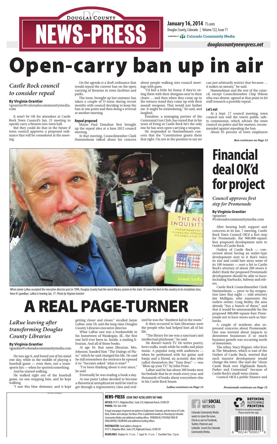 Douglas county news press 0116 by Colorado Community Media - Issuu