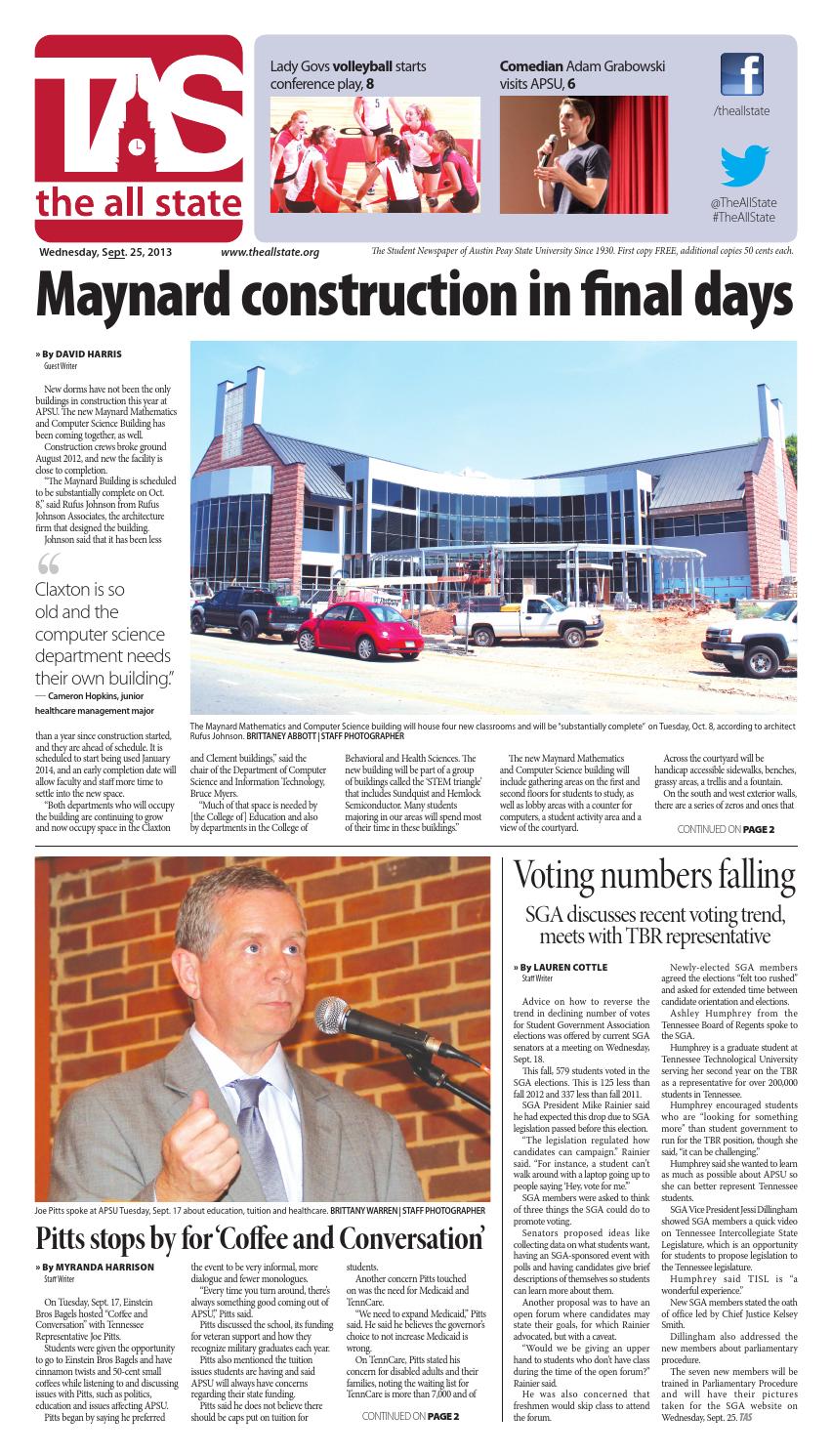 September 25, 2013 by The All State - Issuu