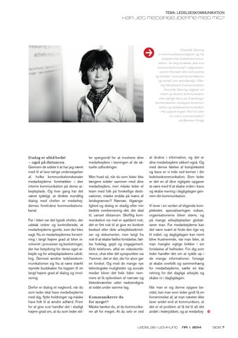 Ledelse i Udvikling nr 1. 2014 Ledelseskommunikation by DANSK HR - Issuu
