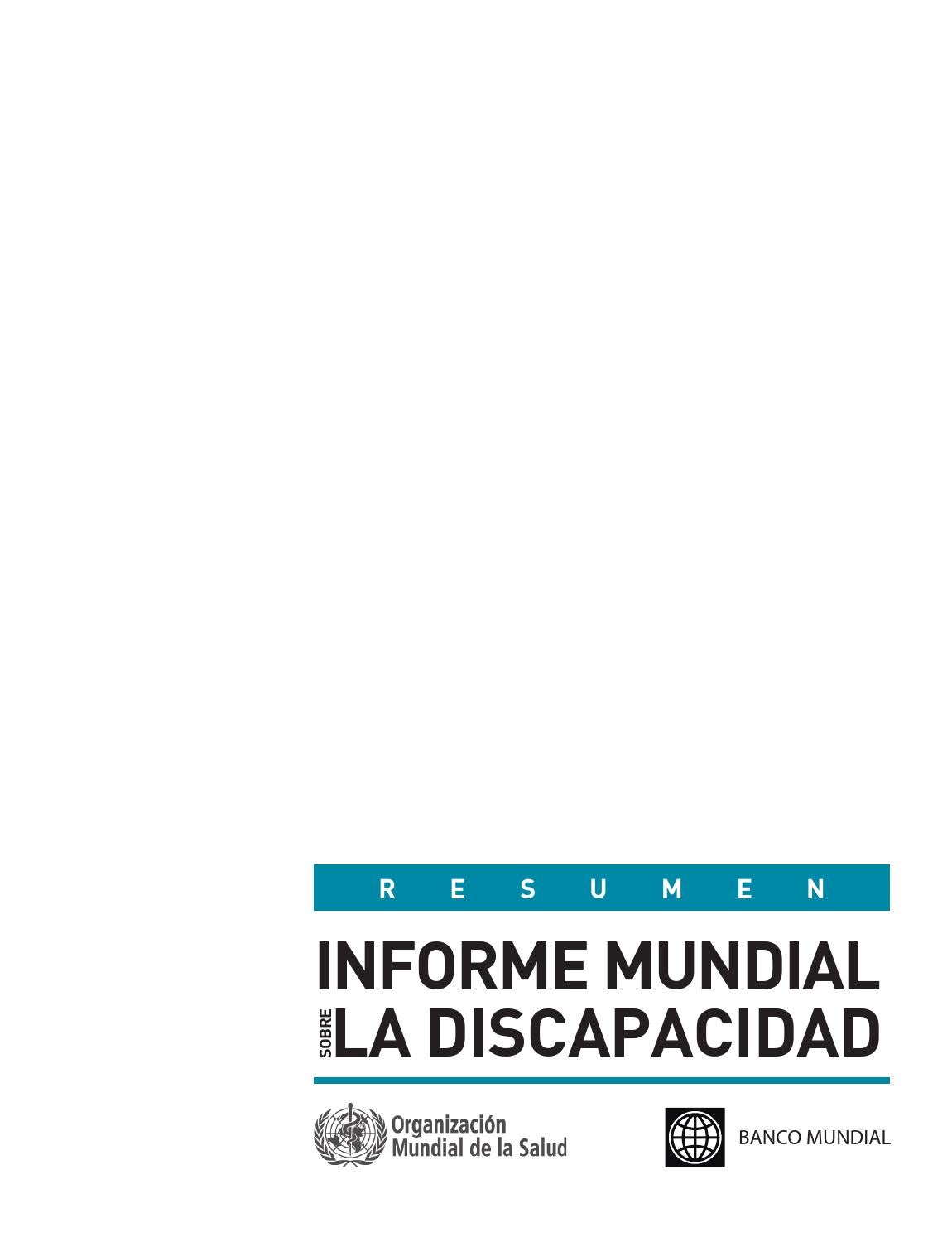 Informe de discapacidad oms by Flor Romero - Issuu
